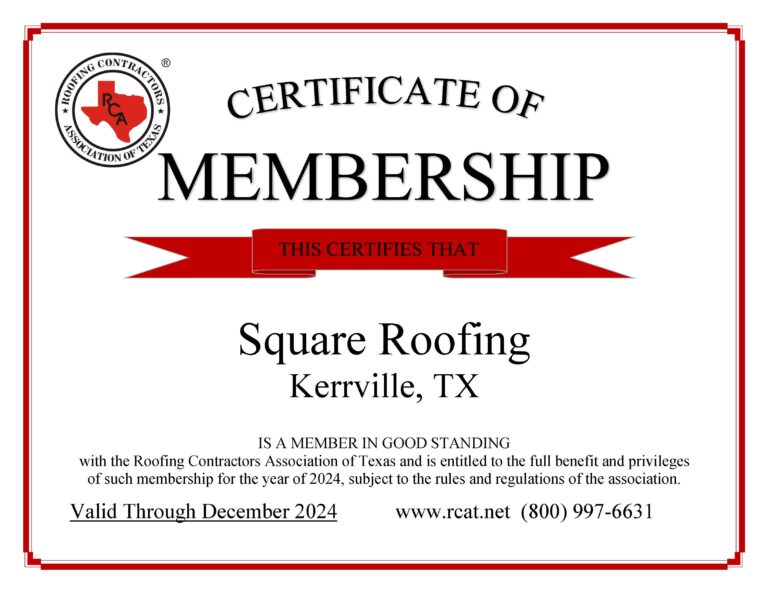 RCAT Certification - Square Roofing